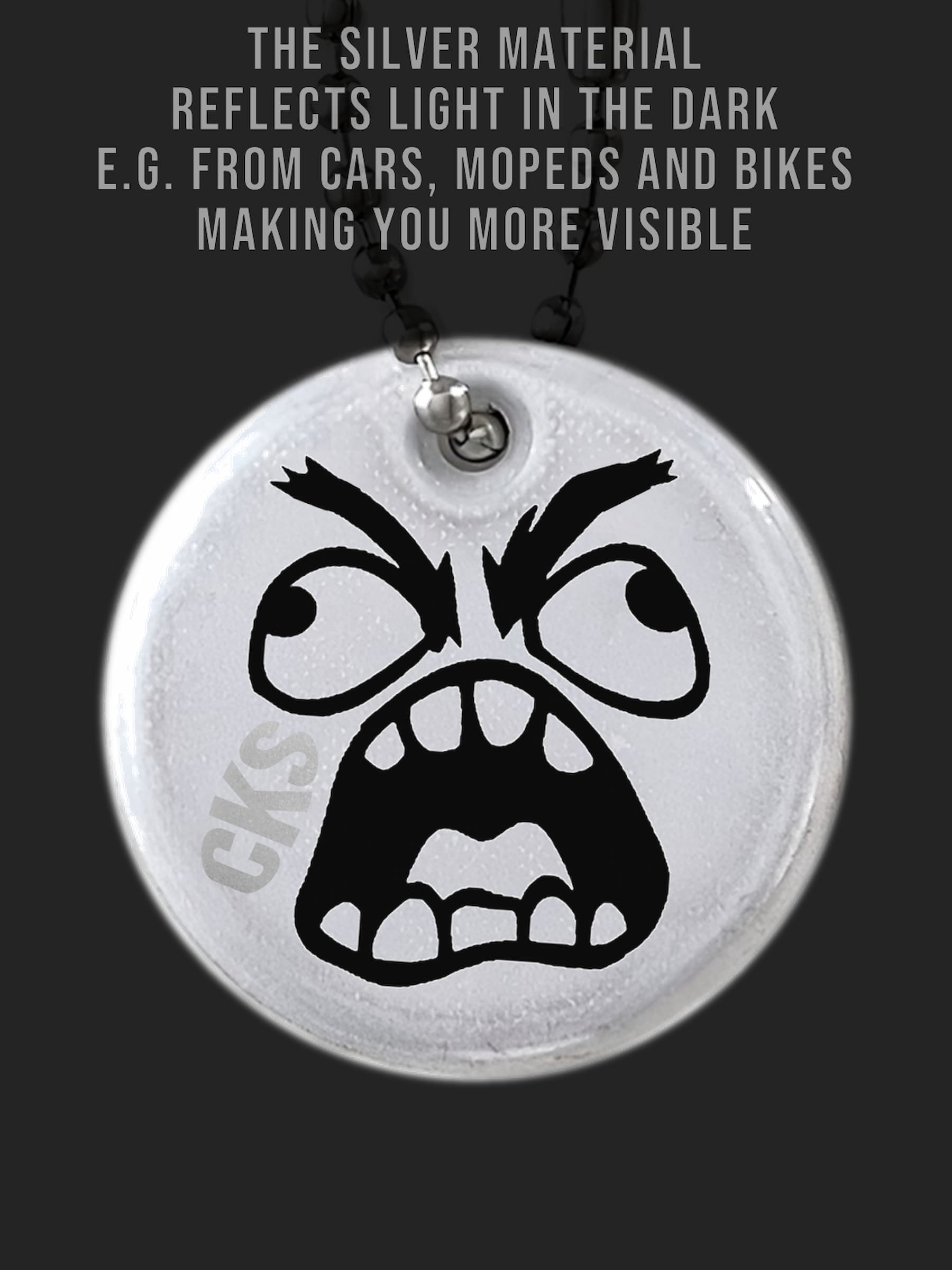 RAGE FACE REFLECTOR SILVER & BLACK - Coolkeys